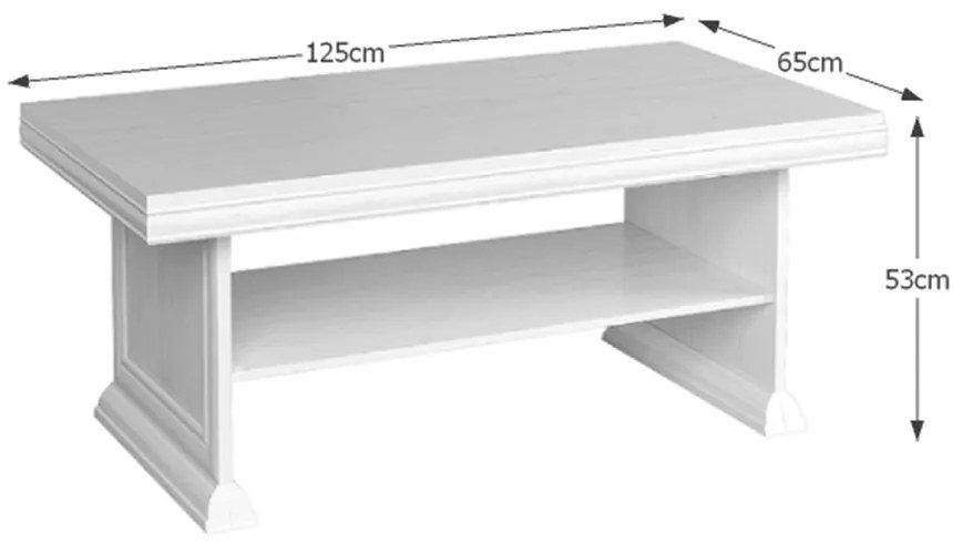 Kondela Konferenční stolek KL2, sosna andersen, KORA