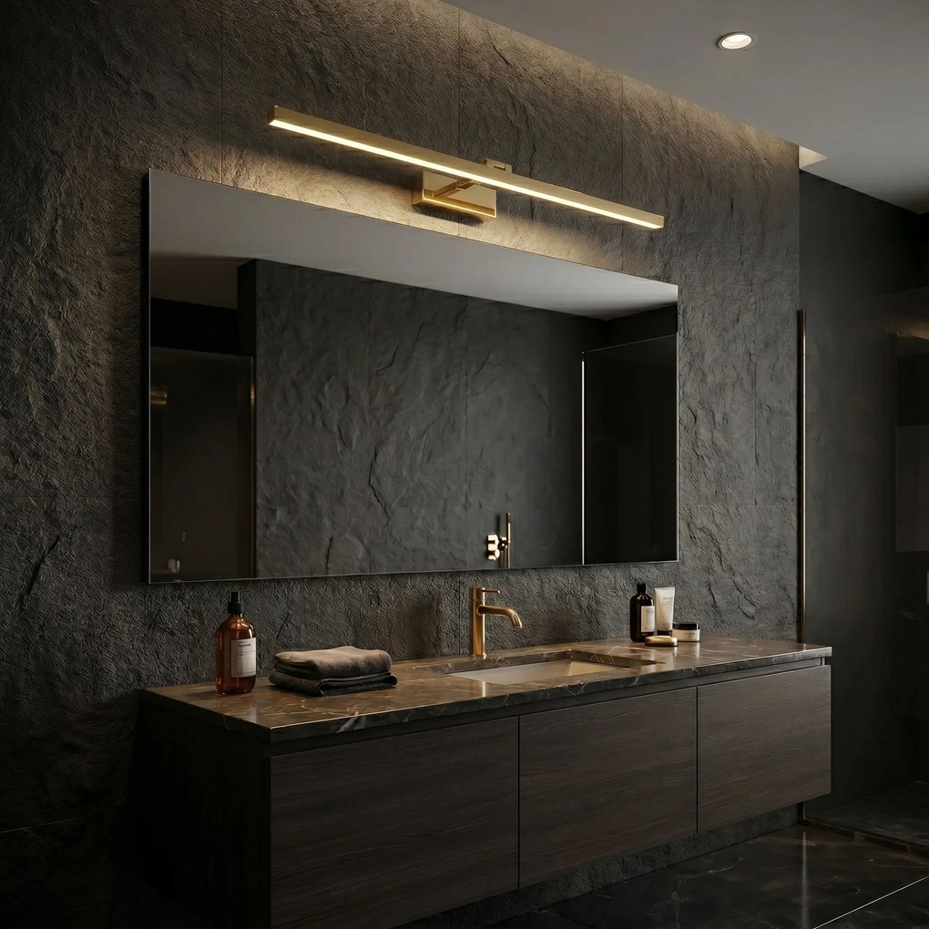 Toolight APP1862-1W, koupelnová LED svítilna, 800 mm, zlatá lesklá, OSW-66015