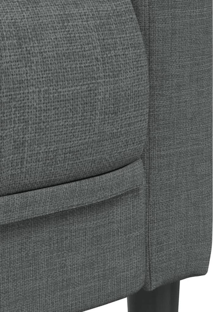 vidaXL Pohovka 2místná textil [372605] Barva: Tmavě šedá