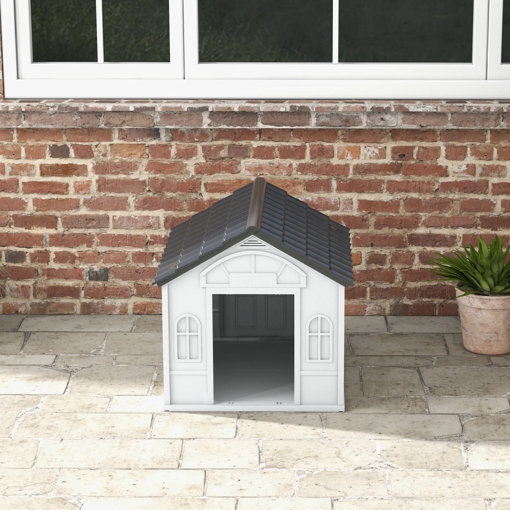 Psí bouda PawHut, bouda pro psy se sedlovou střechou, malá bouda pro střední psy do 20 kg, odolná proti povětrnostním vlivům, venkovní bouda pro psy,…