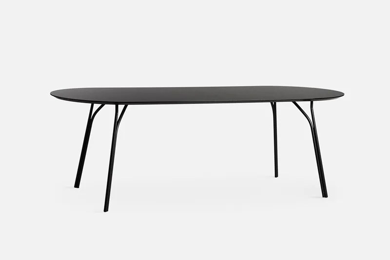 Jídelní stůl "Tree", 220 cm, 3 varianty - Woud Varianta: černá, černé nohy