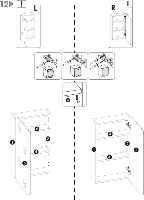 Koupelnová skříňka se zrcadlem Aruba 842 1D dub craft zlatý