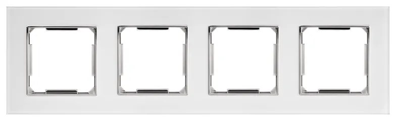 Elhard Skleněný čtyřrámeček Royal Glass Elegant, bílý YE3104W