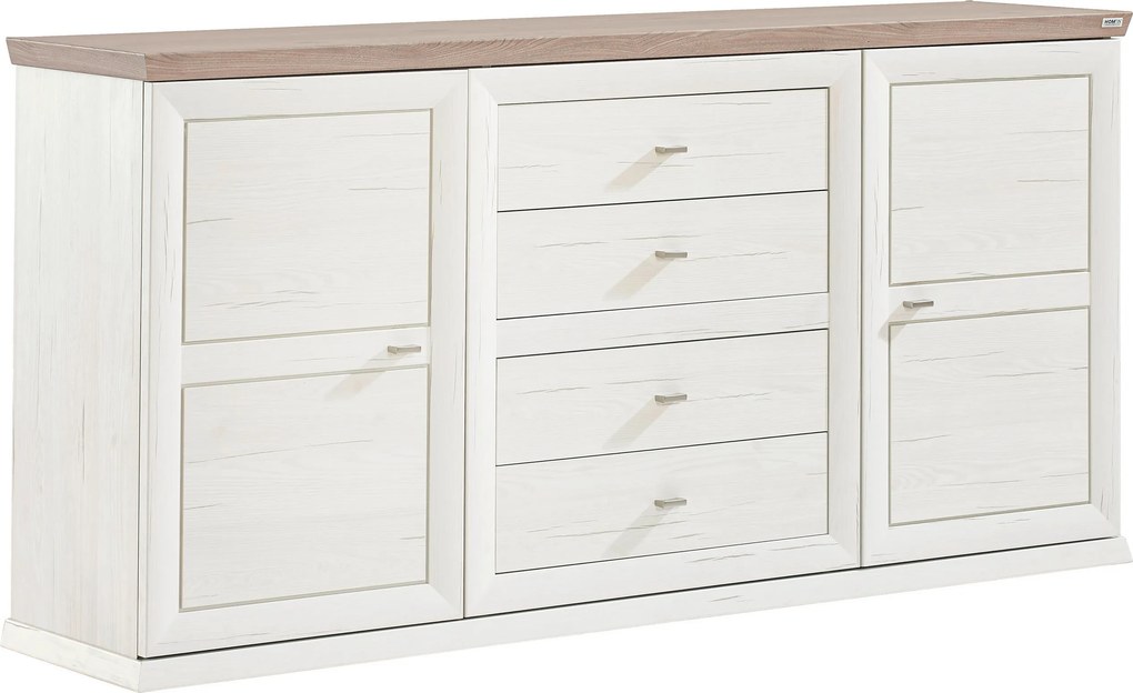 XXXLutz ŠIROKÁ KOMODA, šedá, bílá, 180/89/43 cm Hom`in - Široké komody - 000003000110