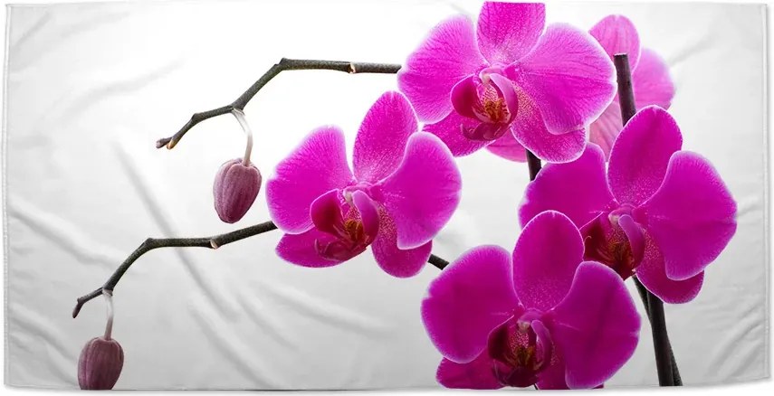 Sablio Ručník Fialové orchideje - 30x50 cm
