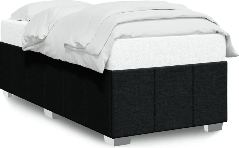 Rám postele bez matrace černá 80 x 200 cm textil 3284792