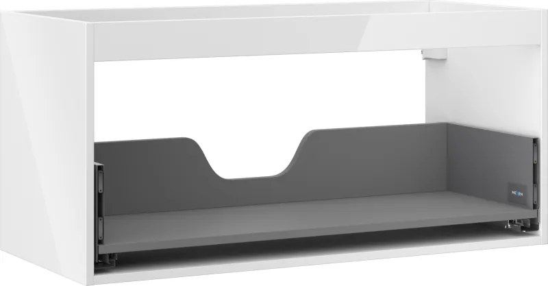 Mexen Box-A, závěsná skříňka 100 cm, 1 zásuvka, bílá lesklá, 91AX0-1000-470-1-00