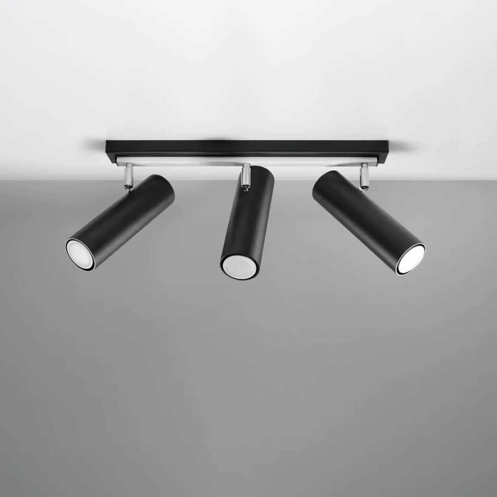 Sollux Lighting Stropní svítidlo DIREZIONE 3 černé