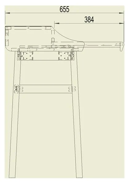 Pracovní stůl v dekoru dubu se sekretářem 44x115 cm Carteret – Woodman