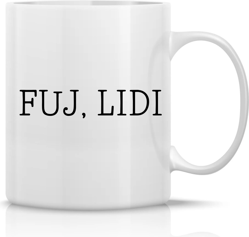 FUJ, LIDI - klasický bílý keramický hrníček 300 ml