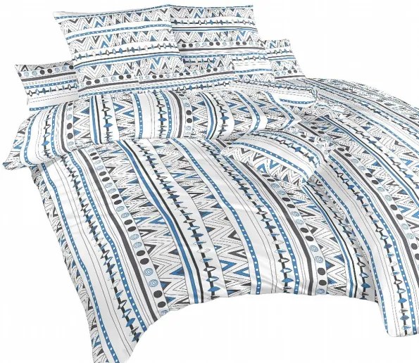 Dadka Povlečení bavlna Indián denim  140x200, 70x90 cm