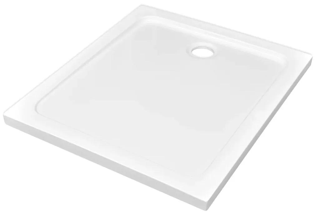 Obdélníková ABS sprchová vanička - bílá | 80x90 cm