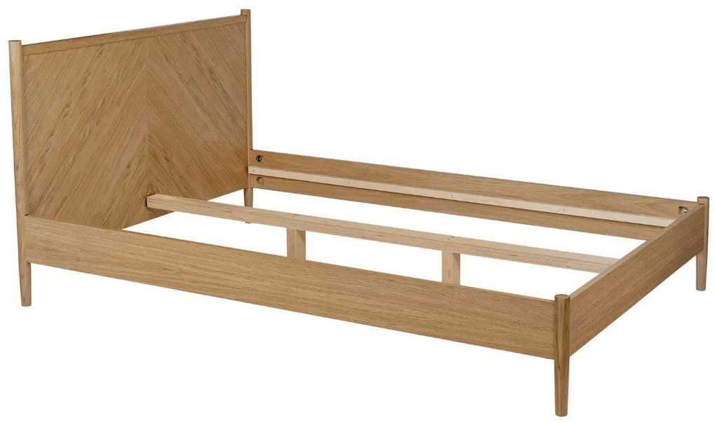 Dubová postel Woodman Farsta Angle 140 x 200 cm