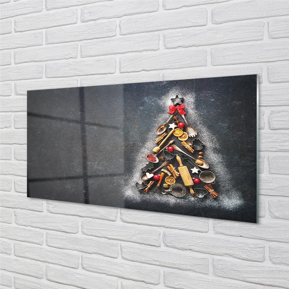 akrylový obraz Vánoční ozdoby 125x50 cm