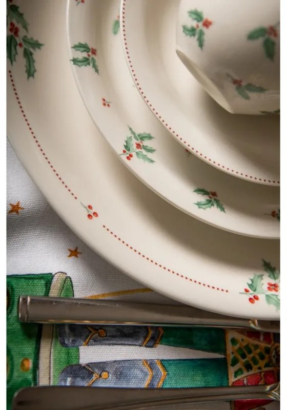 Šálek s podšálkem Holly Christmas – 11x9x6 cm