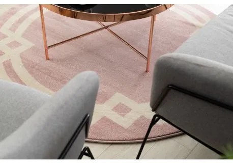 Kulatý koberec HAMPTON Lux růžový velikost kruh 140 cm | krásné koberce cz