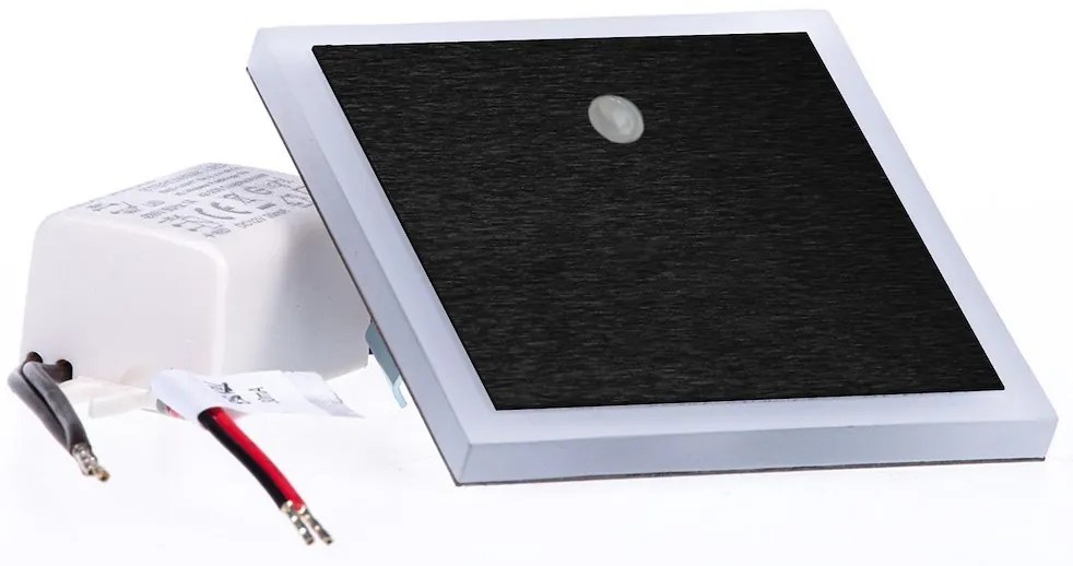 Schodišťové LED svítidlo Evo, 1x LED 0,6w, 3000k, b, pohybový senzor