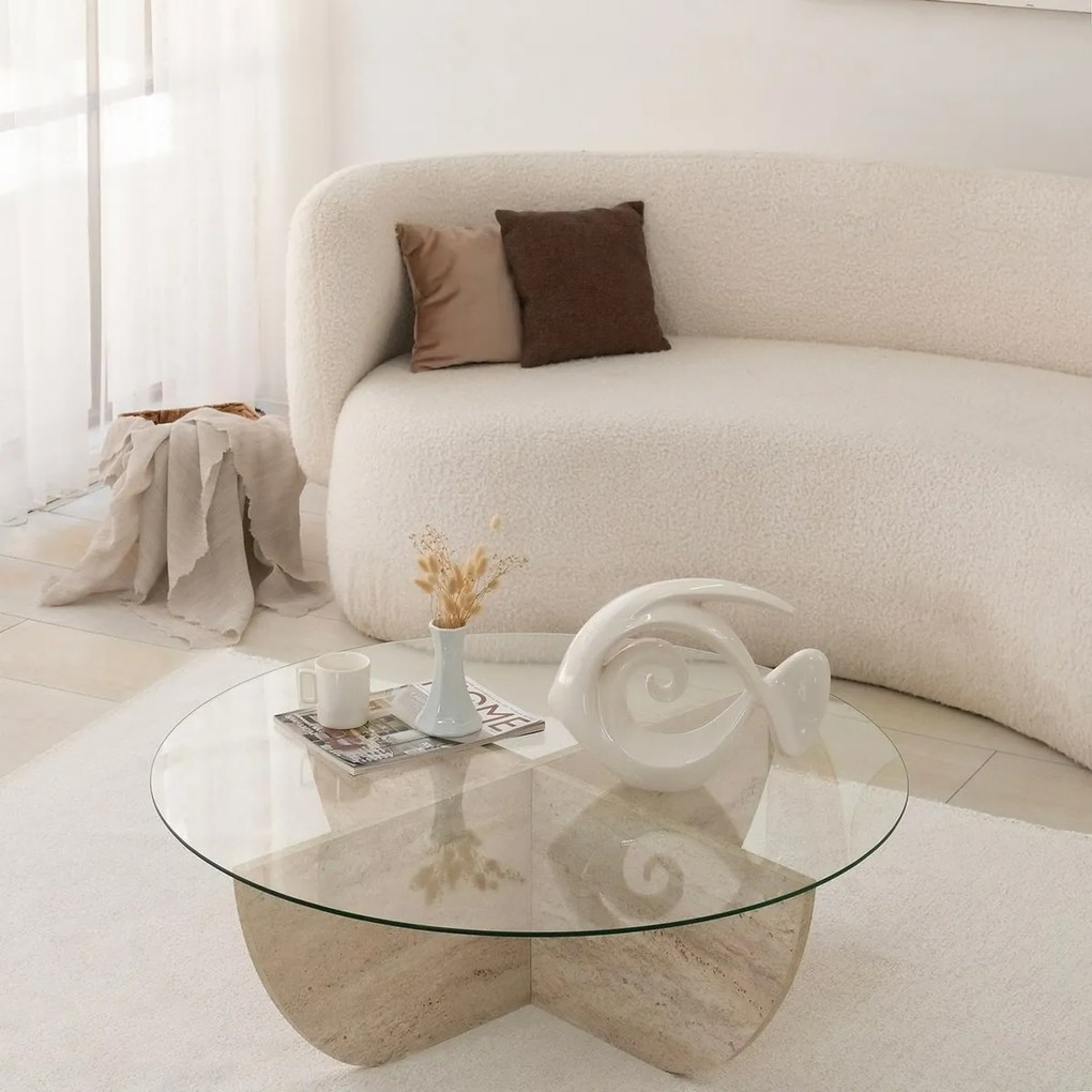 Konferenční stolek Lily Travertine