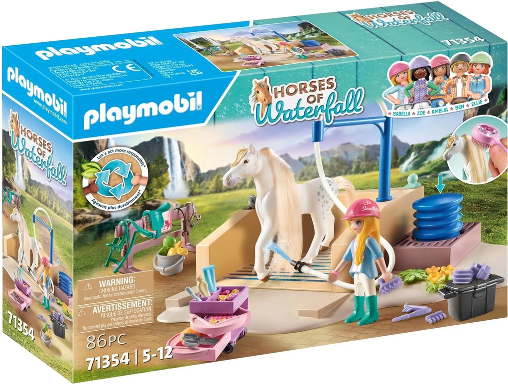 Stavebnice playmobil 71354 isabella & lioness mycí box