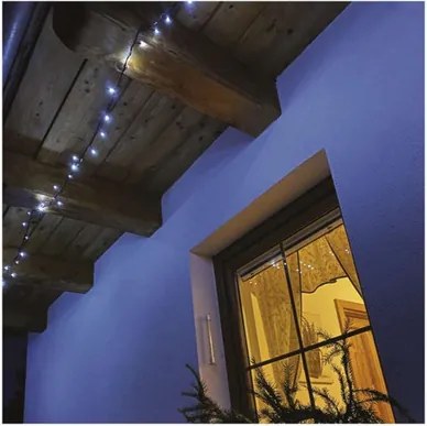 Vánoční osvětlení EMOS D4AC03 ZY0803T 120LED řetěz 12m studená bílá s časovačem