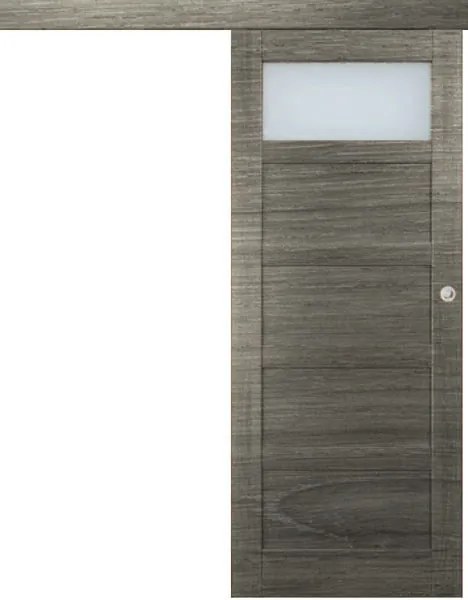 posuvné interiérové dveře na stěnu vasco doors BRAGA model 2 Průchozí rozměr: 70 x 197 cm, Orientace dveří: Levé dveře, Dekor: Buk jasmínový