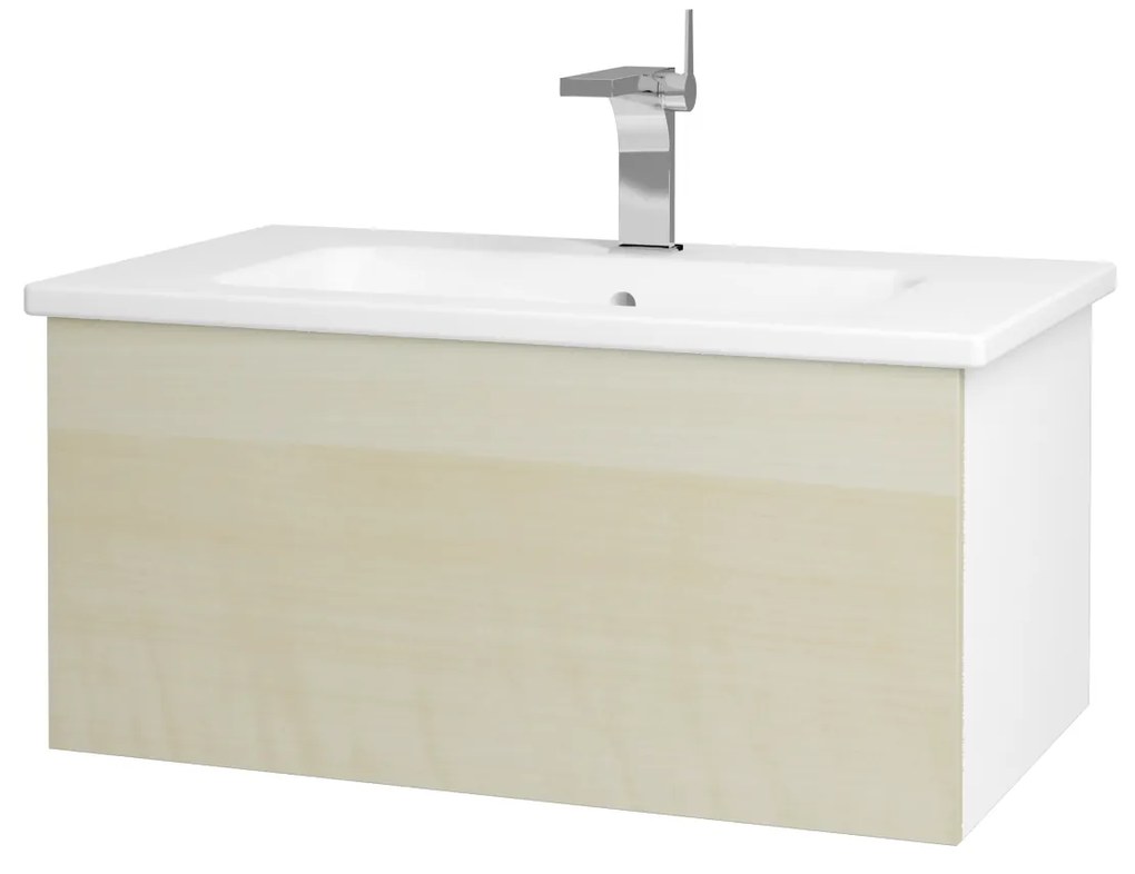 Dřevojas Koupelnová skříň VARIANTE SZZ 80 (umyvadlo Euphoria) Varianta: N01 Bílá lesk / D05 Oregon