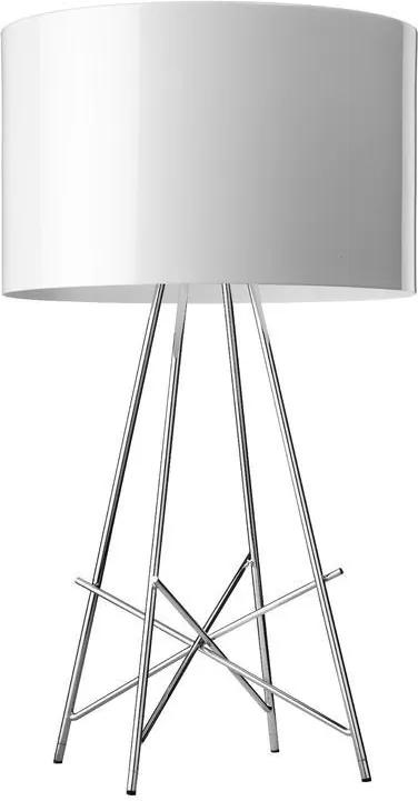 Flos F5911009 Ray T, stolní lampa s bílým širmem a stmívačem, 1x105W E27, výška 67 cm