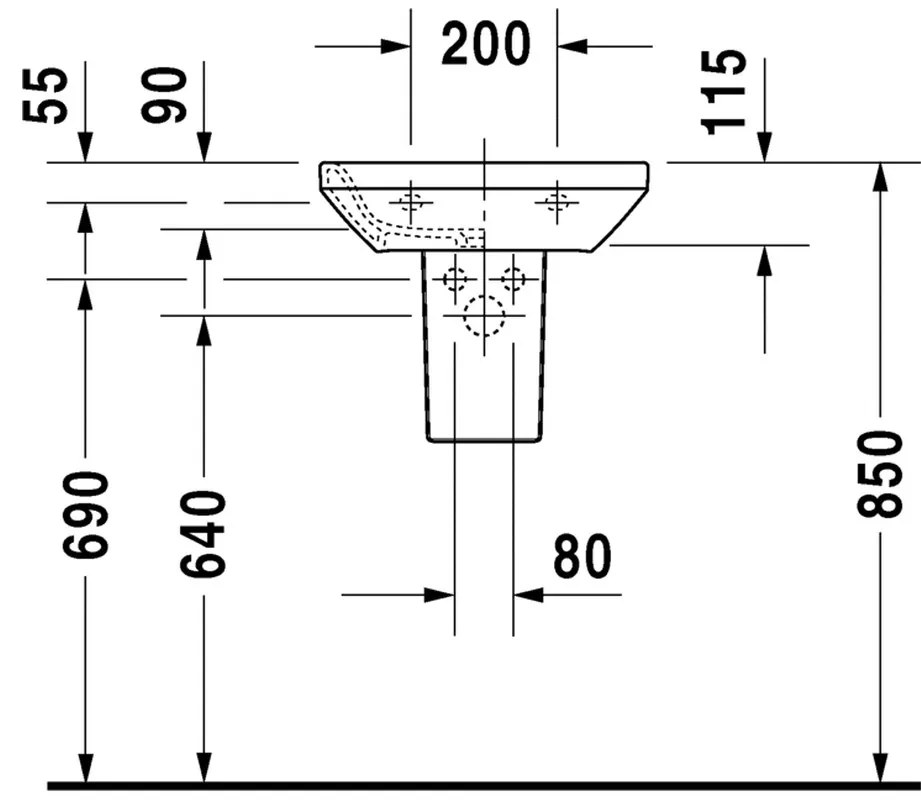 Duravit DuraStyle - umývátko 45x33,5 cm 0708450000