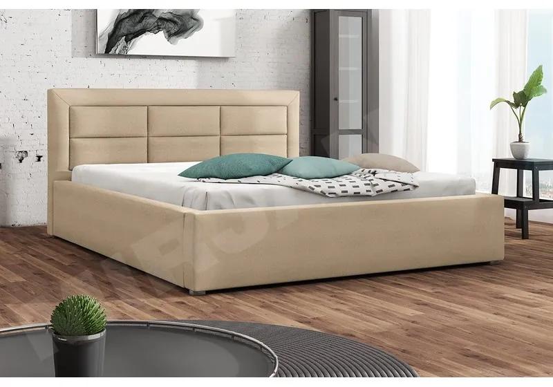Čalouněná postel s úložným prostorem a roštem Pesto, Rozměr postele: 140x200, Potah: Victoria 14 866