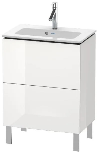 Duravit L-Cube - Umyvadlová skříňka Compact, 86x62x39 cm, 2 zásuvky, lesklá bílá LC667302222