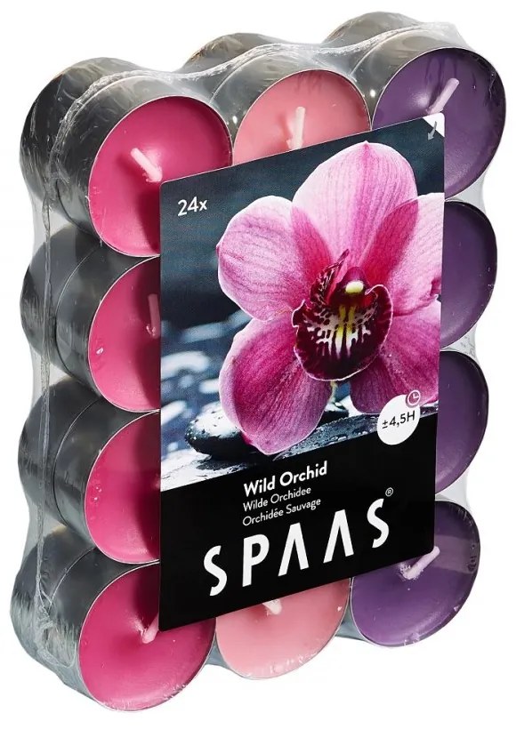 SPAAS Čajové svíčky vonné 24KS MIX orchidej