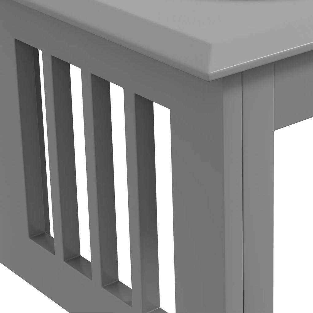 PawHut miska pro psy se 2 miskami 2L zvýšená miska na krmivo pro kočky snadná údržba nerezová ocel šedá 58,4x30,5x25,4cm