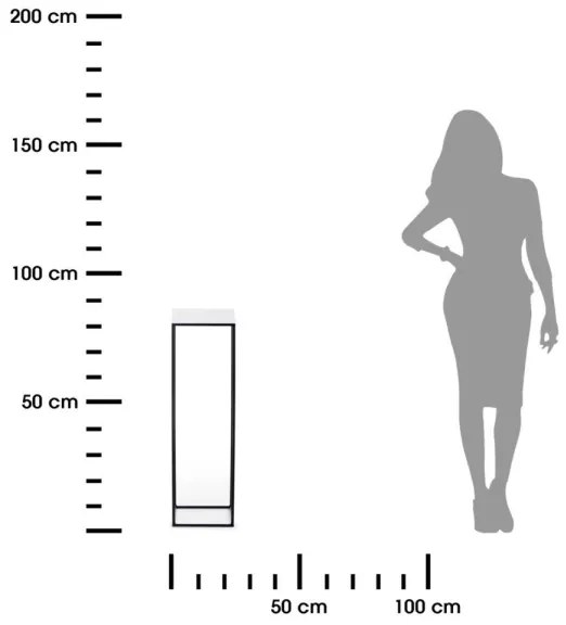 Stojan na květiny BASICLOFT 80x24 černá/bílá