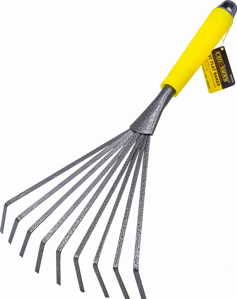 CROWNMAN Kovové hrábě - 9 zubů - 37 cm