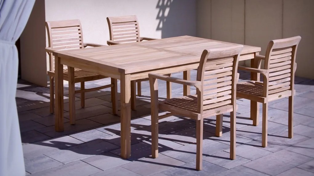 Noela Zahradní teakový set 1+4 pro 4 osoby Garden IV.