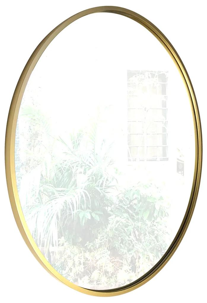 LOFTIKA ZLATO Kulaté nástěnné zrcadlo Průměr: 50 cm
