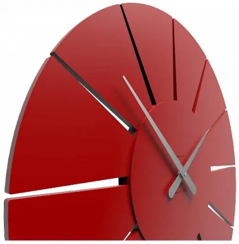 Designové hodiny 10-212 CalleaDesign Extreme M 60cm (více barevných variant) Barva světle červená-64 - RAL3020 Dýha černý ořech - 85