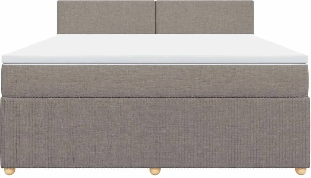 Box spring postel s matrací taupe 180x200 cm textil 3287532
