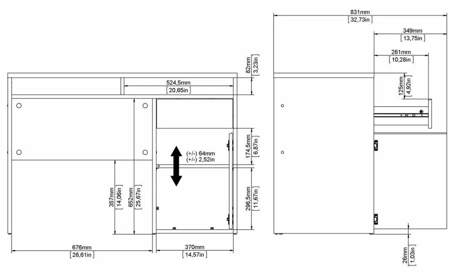Tvilum Psací stůl Felix 488 černý MAT