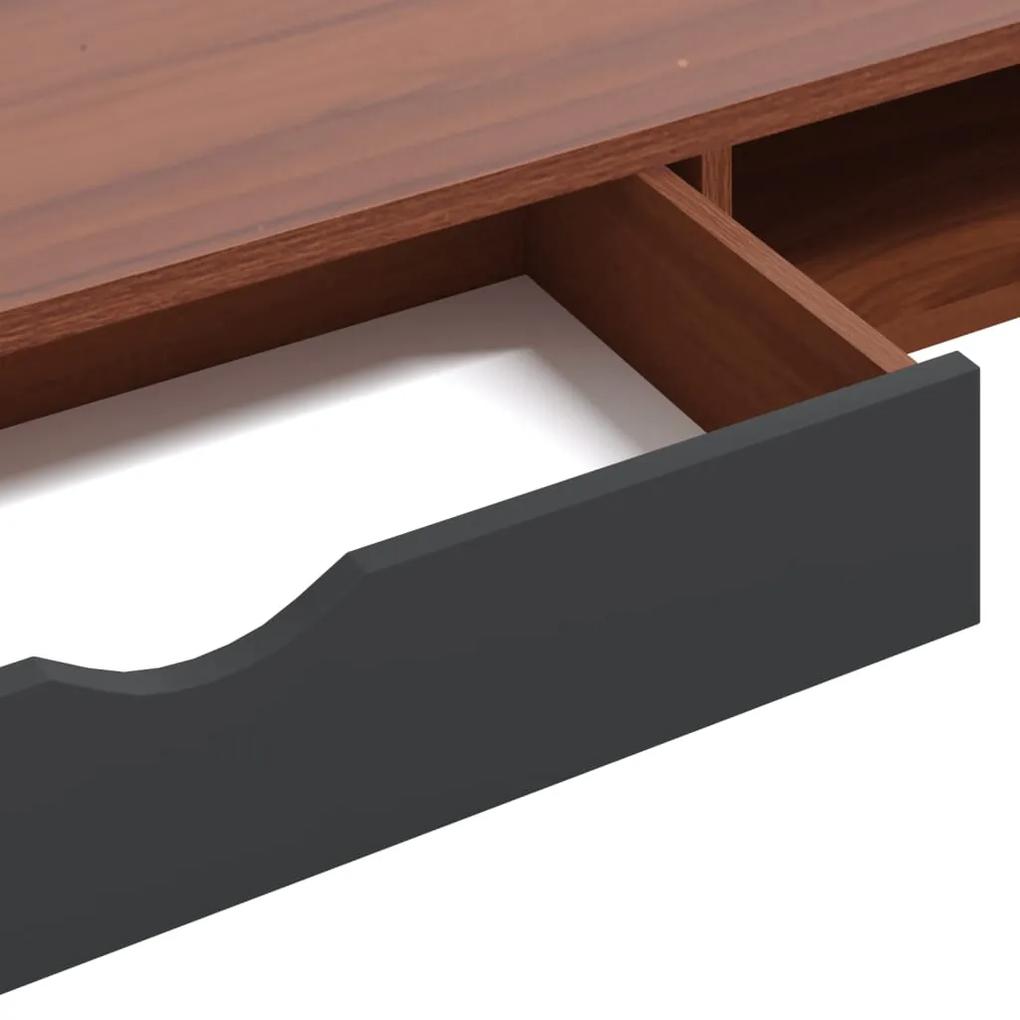 Počítačový stůl se zásuvkou hnědý 110x50x75 cm kompozitní dřevo - Default Title