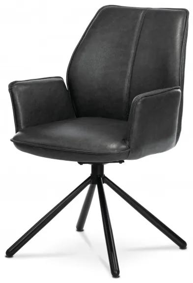 Sconto Jídelní židle DEBORA šedá/černá