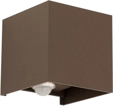 Orion- LED Venkovní nástěnné svítidlo se senzorem CUBE-S LED/13W/230V IP54 hnědá