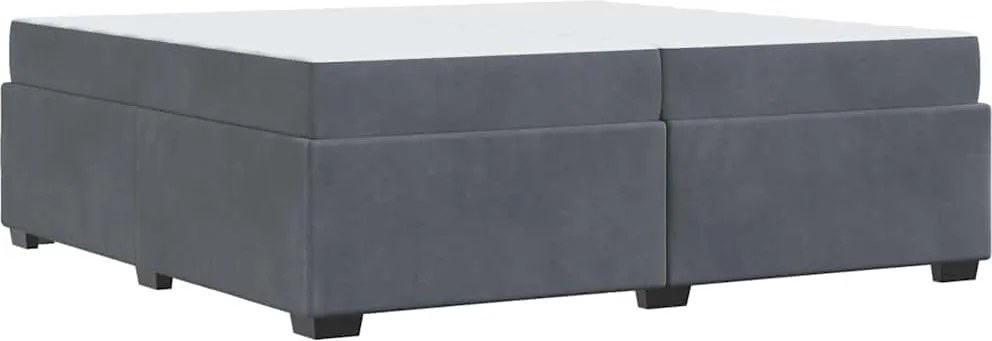 Rám postele s matrací Tmavě šedá 200 x 200 cm textil 3399309