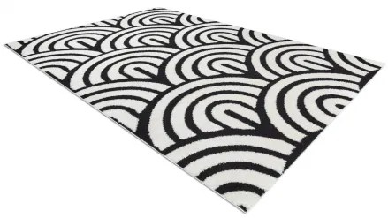 Moderní koberec MODE 8629 mušle krémová / černá velikost 140x190 cm | krásné koberce cz
