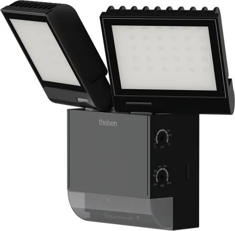 LED reflektor THEBEN s čidlem theLeda S17-100 BK černý 2x8,5W 4000K IP55