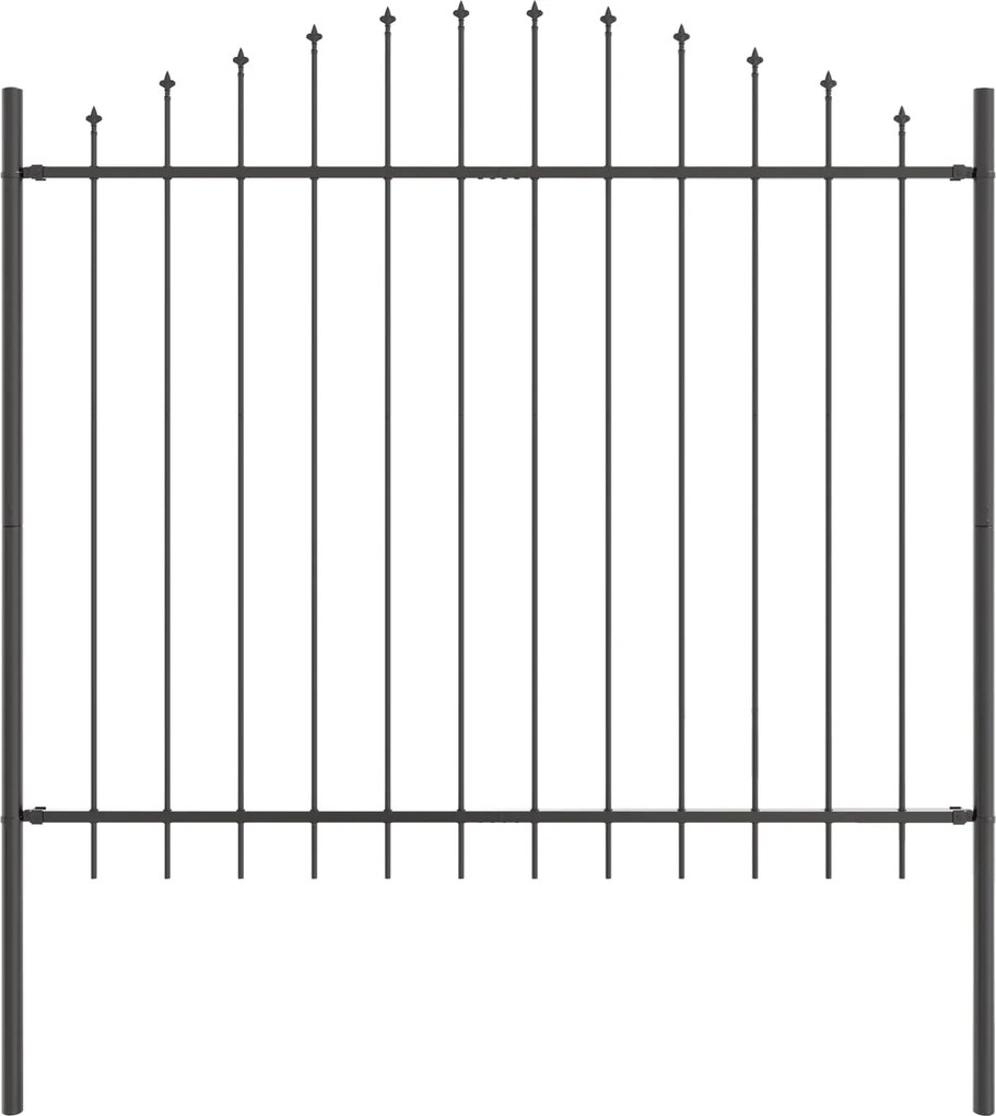 Zahradní plot WOERDEN 7 ks 170 x 190 cm Práškově lakovaná ocel 3360127