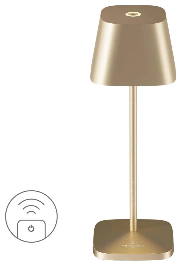 Villeroy & Boch Nabíjecí LED lampička do exteriéru / interiéru Neapel Micro, 20 cm, brushed gold 97267