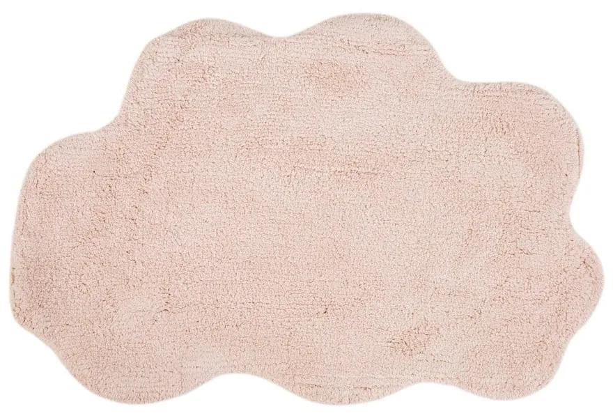 Růžová bavlněná koupelnová předložka Foutastic Cloud