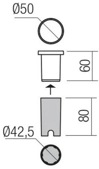 Redo 90044 - LED Venkovní zápustné svítidlo INCAS LED/2,3W/230V IP65