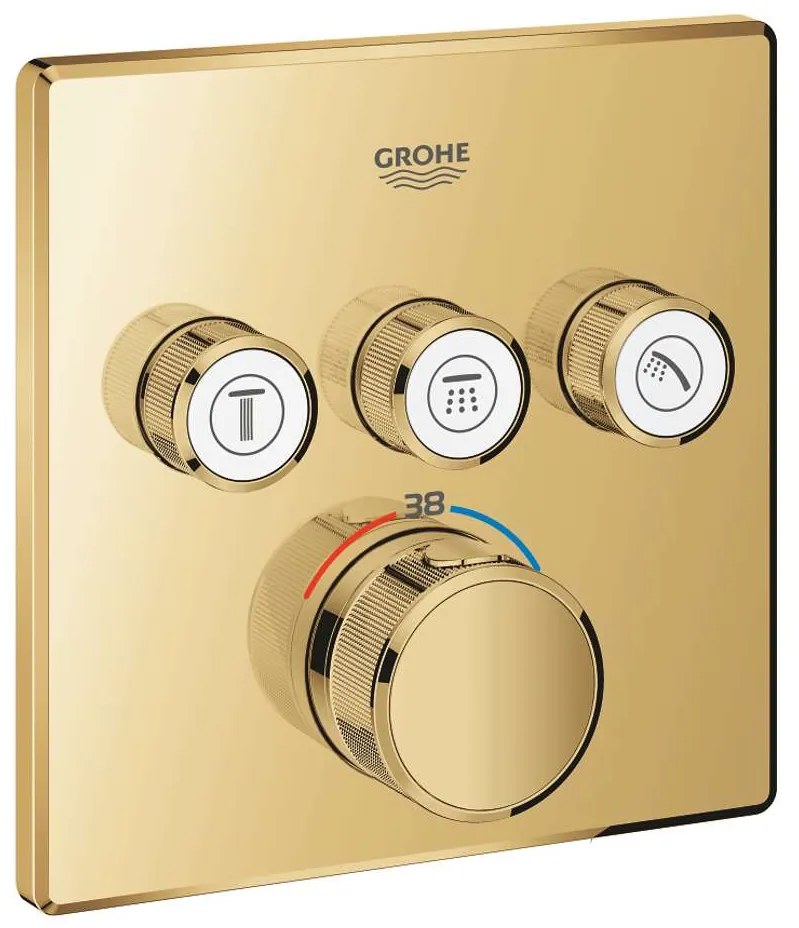 Grohe Grohtherm SmartControl - Termostatická baterie pod omítku, 3 ventily, Cool Sunrise 29126GL0